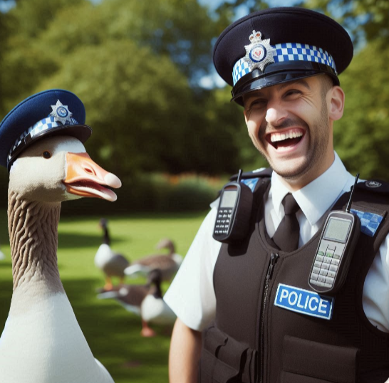 Gerald The Goose Goes Mad On Park Goers Until He Finds Officer Tom A ...